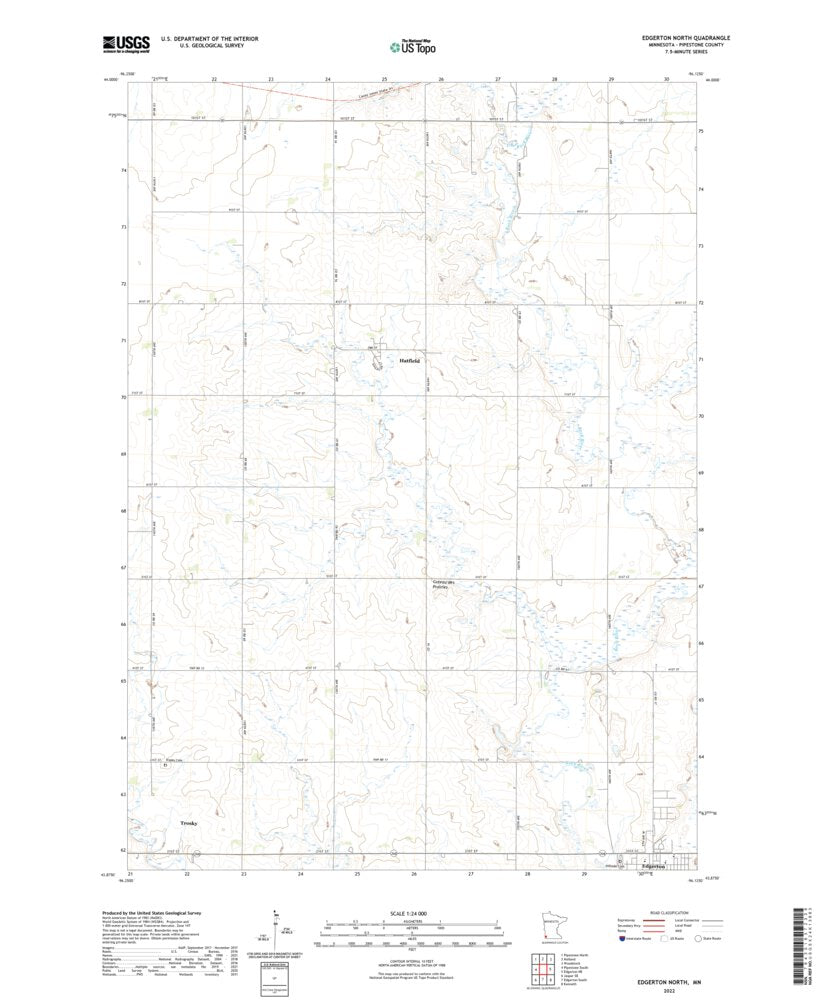 Edgerton North, MN (2022, 24000-Scale) Map by United States Geological ...