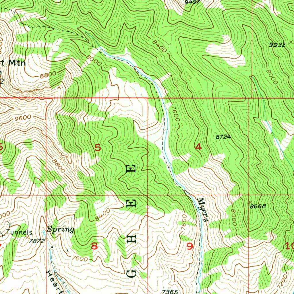 Edie Ranch, ID-MT (1957, 62500-Scale) Map by United States Geological ...