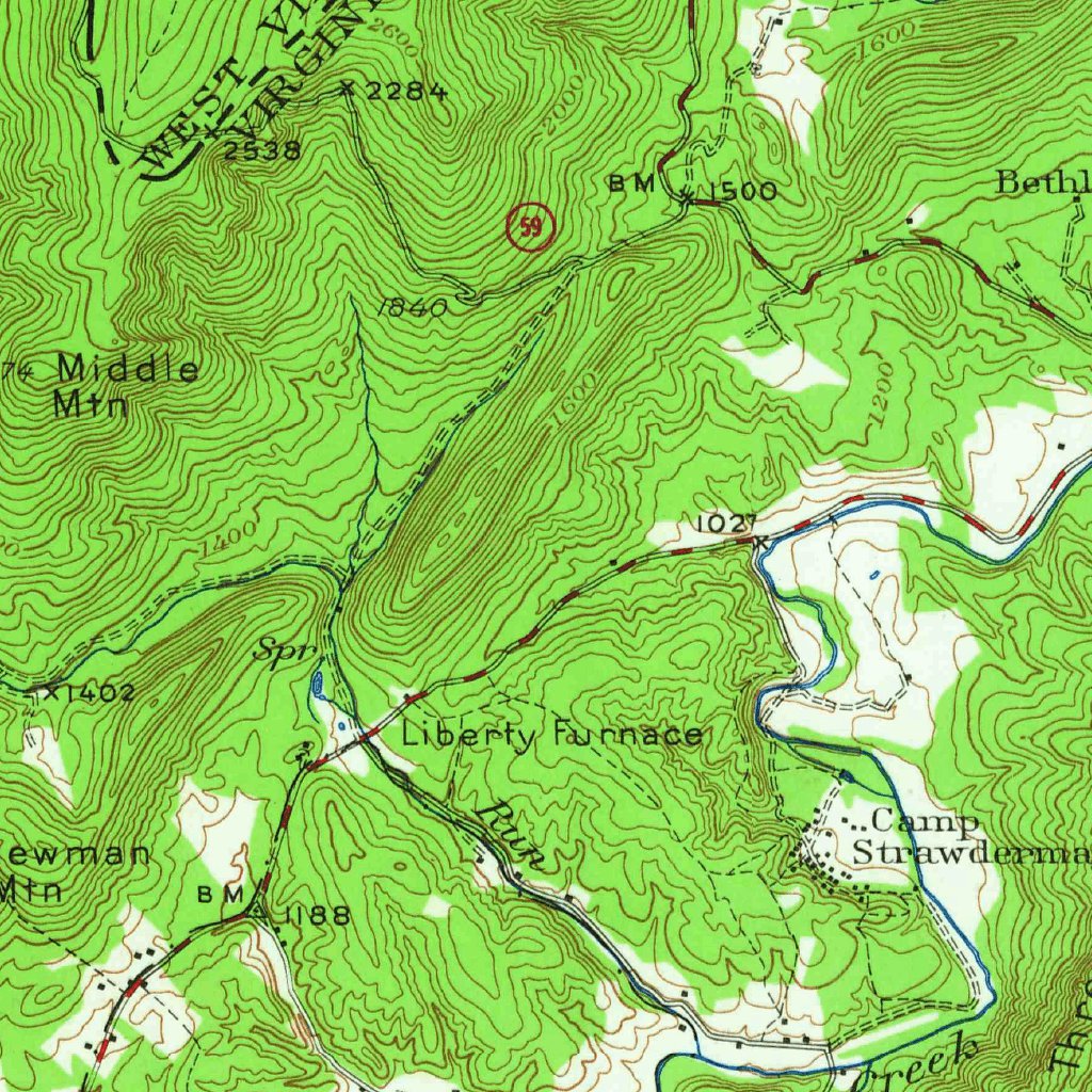 Edinburg, VA-WV (1947, 62500-Scale) Map by United States Geological ...