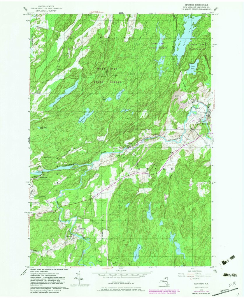 Edwards, NY (1956, 24000-Scale) Map by United States Geological Survey ...