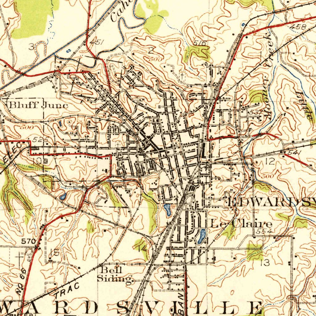 Edwardsville, IL (1932, 62500-Scale) Map by United States Geological ...