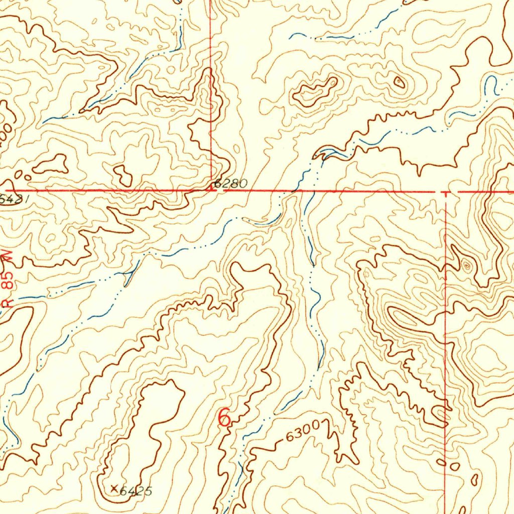 Eightmile Draw, WY (1959, 24000-Scale) Map by United States Geological ...