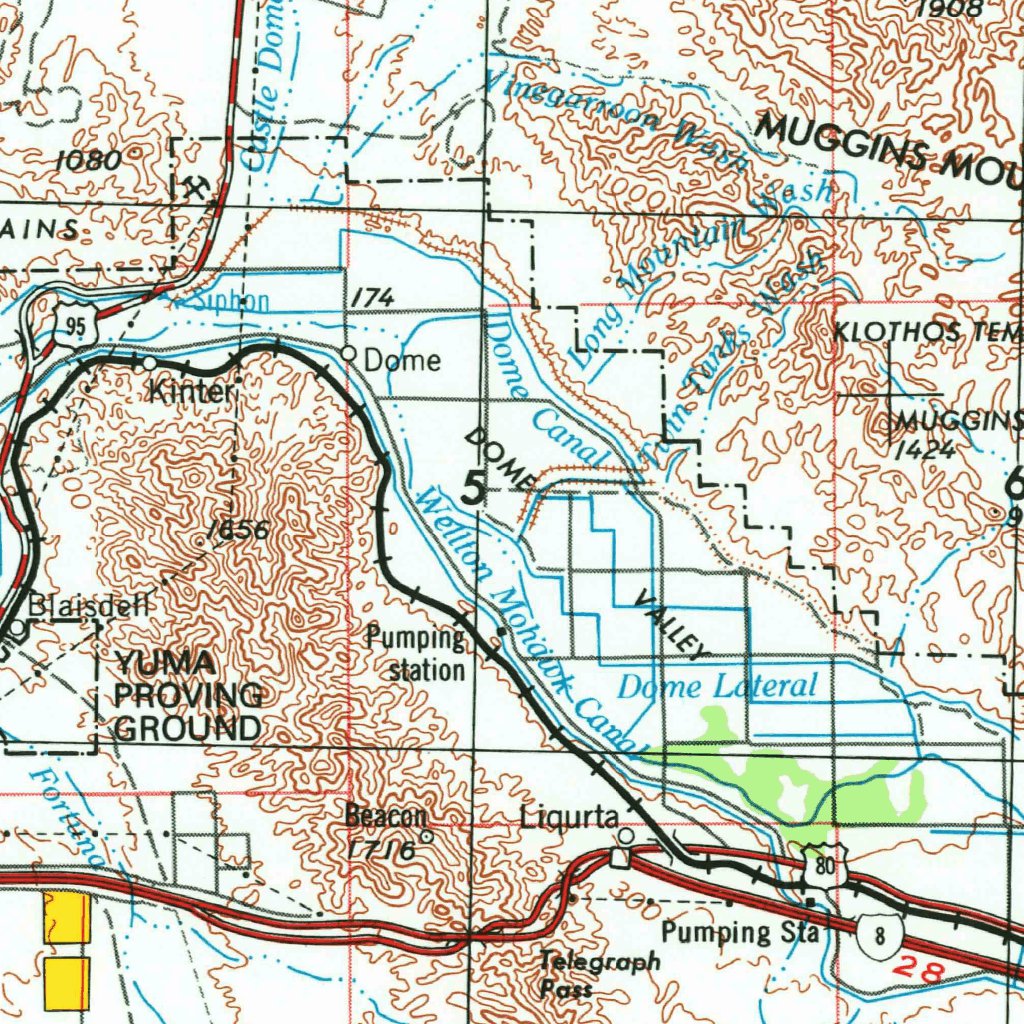El Centro, CA-AZ (1958, 250000-Scale) Map by United States Geological ...