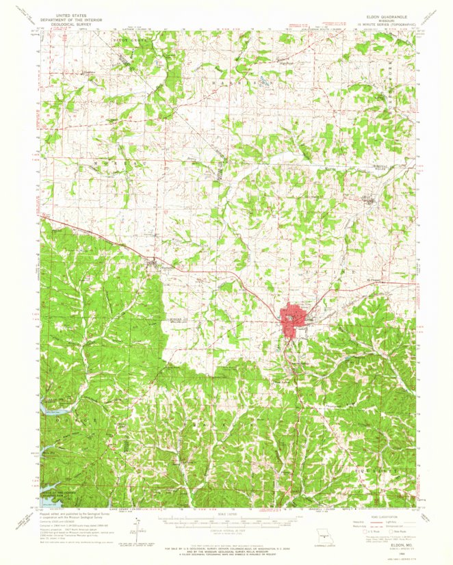 Eldon, MO (1960, 62500-Scale) Map by United States Geological Survey ...