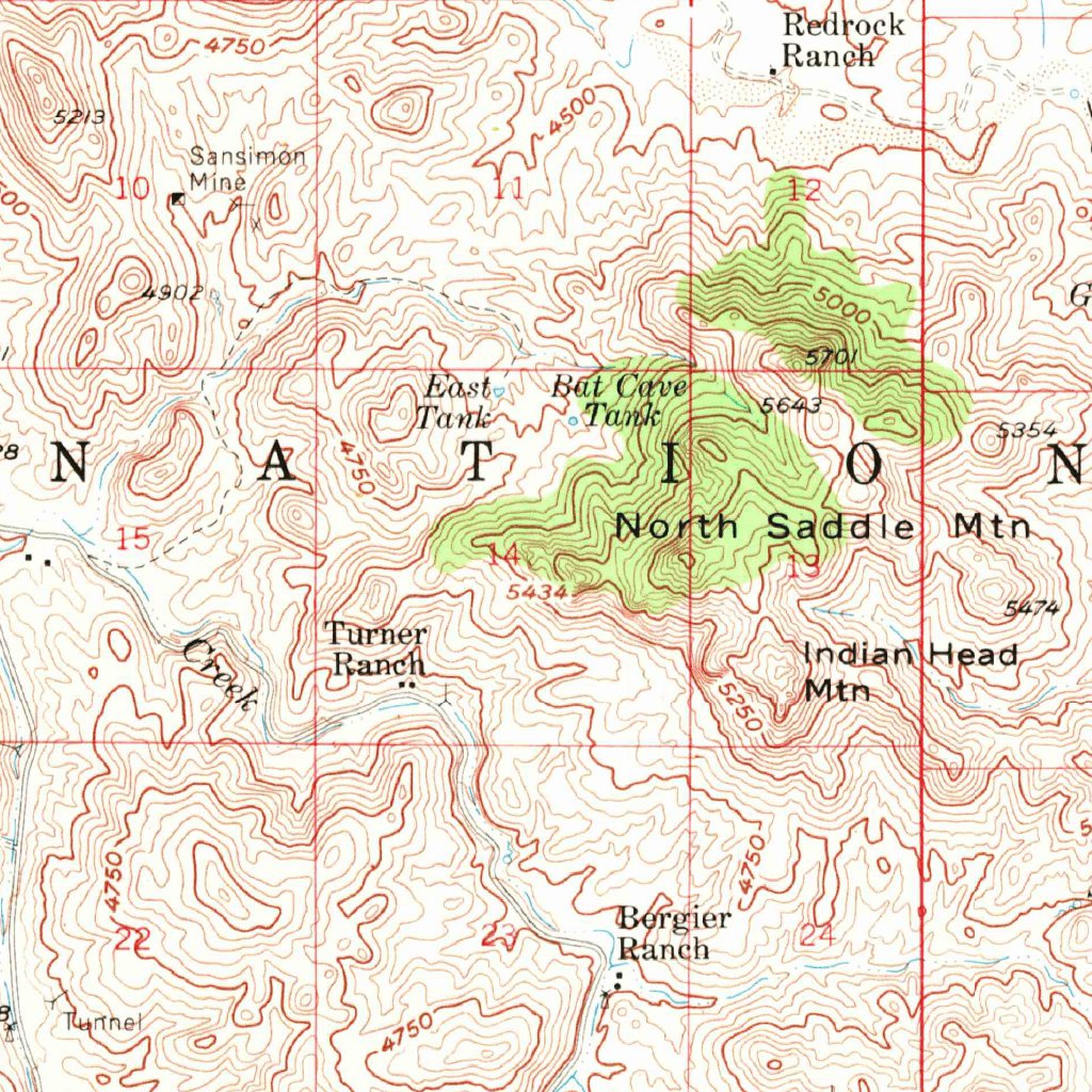 Elgin, AZ (1958, 62500-Scale) Map by United States Geological Survey ...
