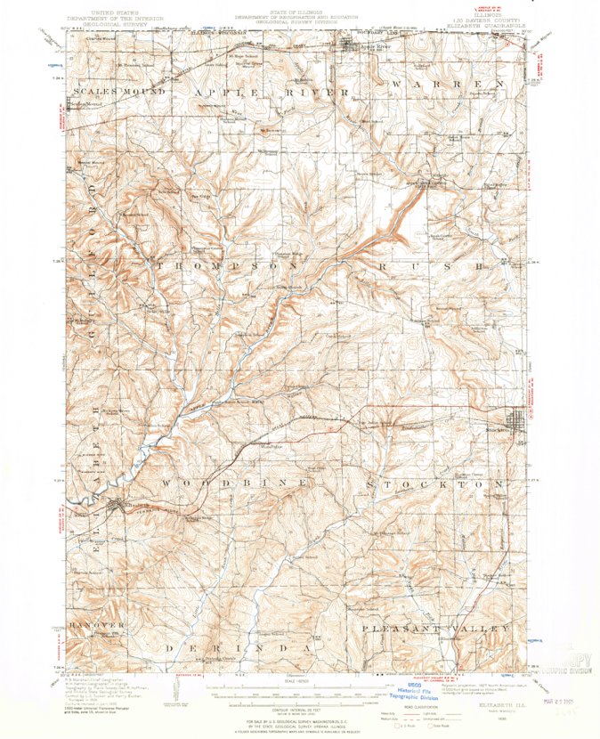 Elizabeth, IL (1936, 62500-Scale) Map by United States Geological ...