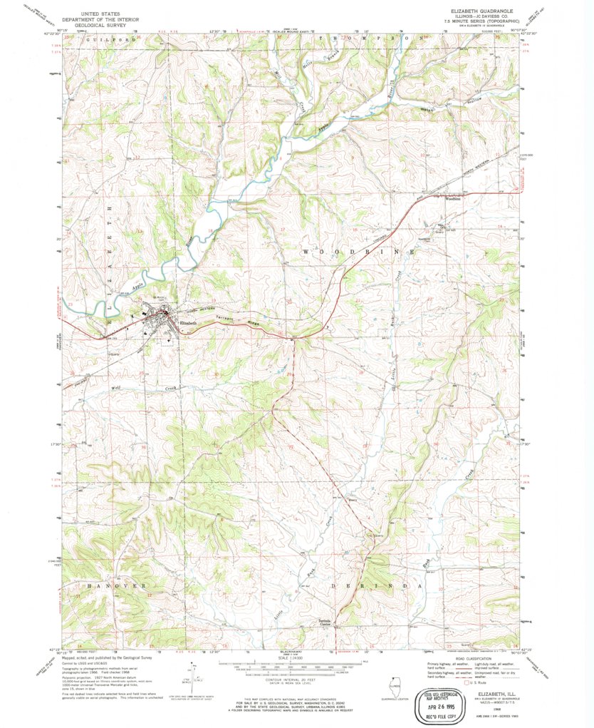Elizabeth, IL (1968, 24000-Scale) Map by United States Geological ...