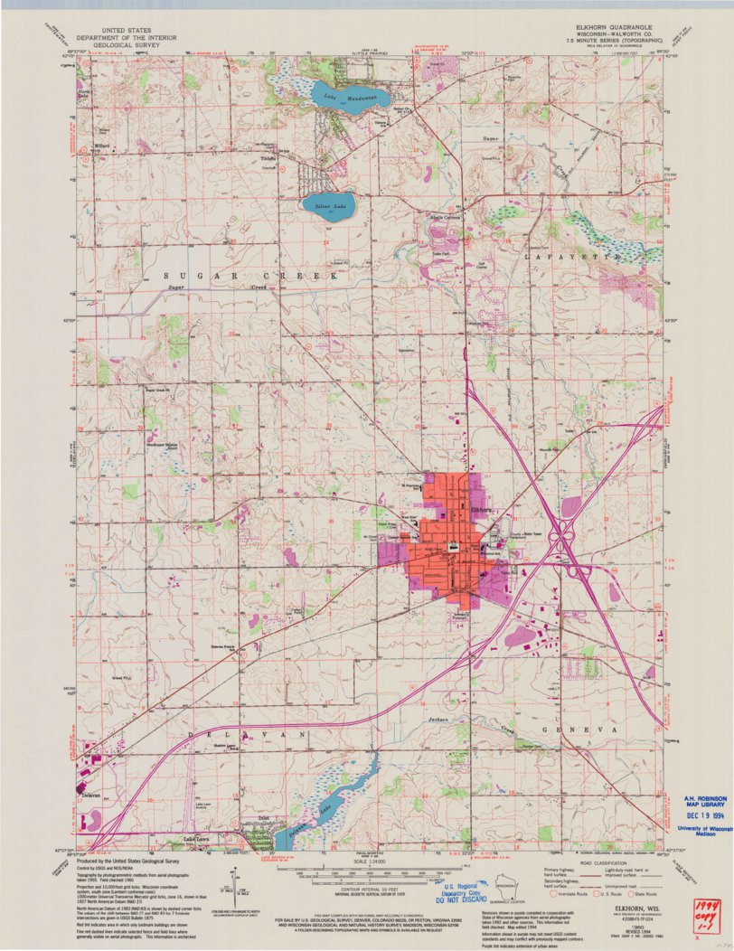 Elkhorn, WI (1960, 24000-Scale) Map by United States Geological Survey ...