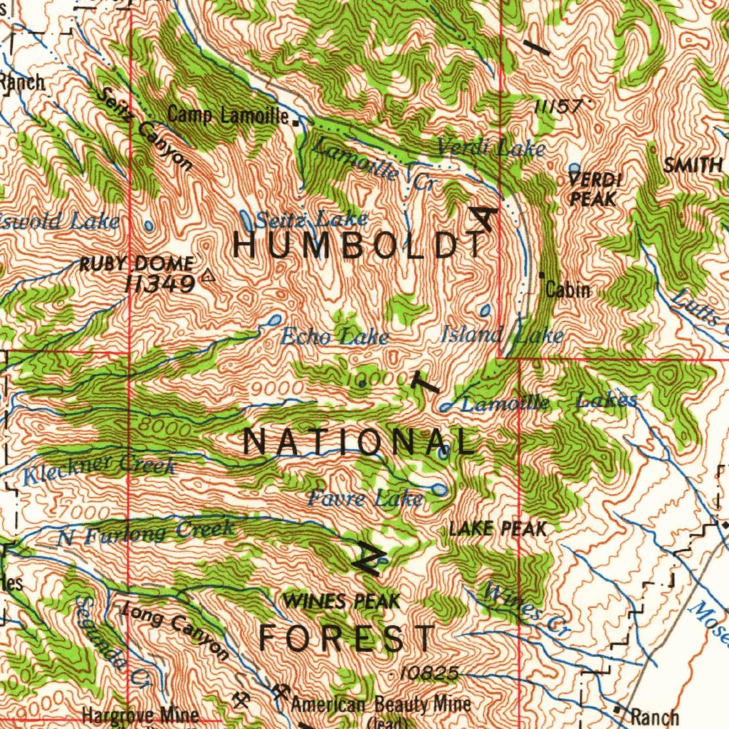 Elko, NV-UT (1962, 250000-Scale) Map by United States Geological Survey ...