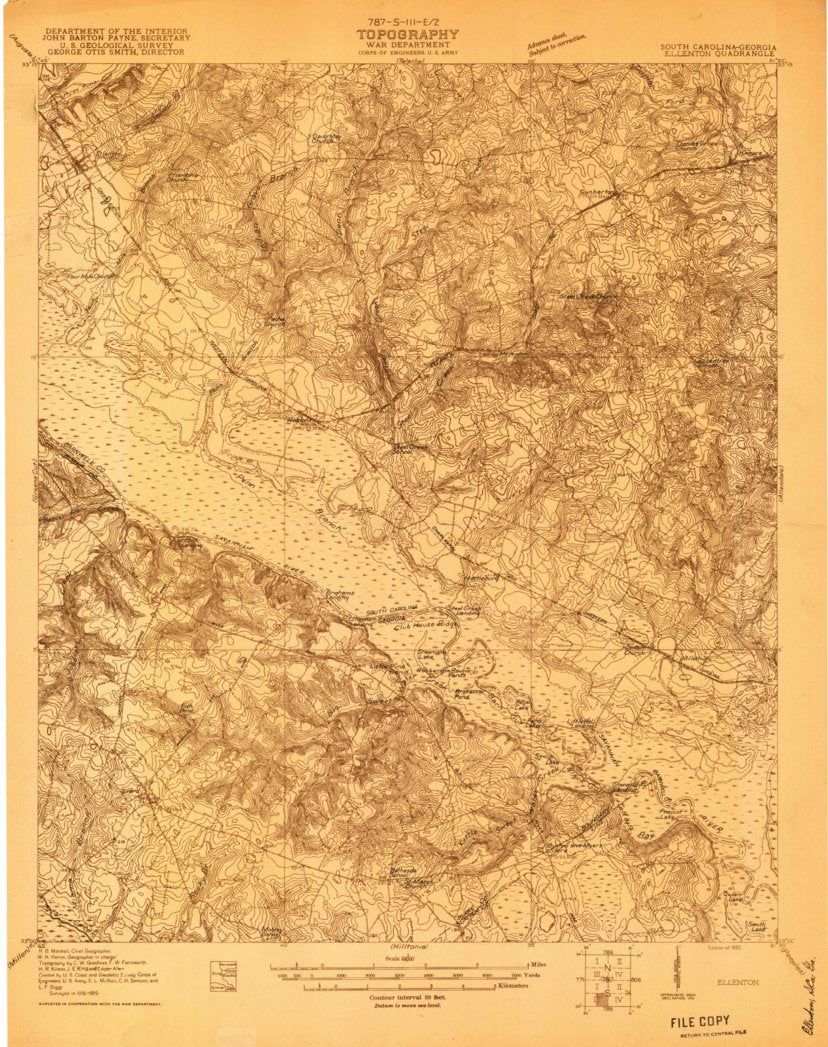 Ellenton, SC-GA (1920, 48000-Scale) Map by United States Geological ...