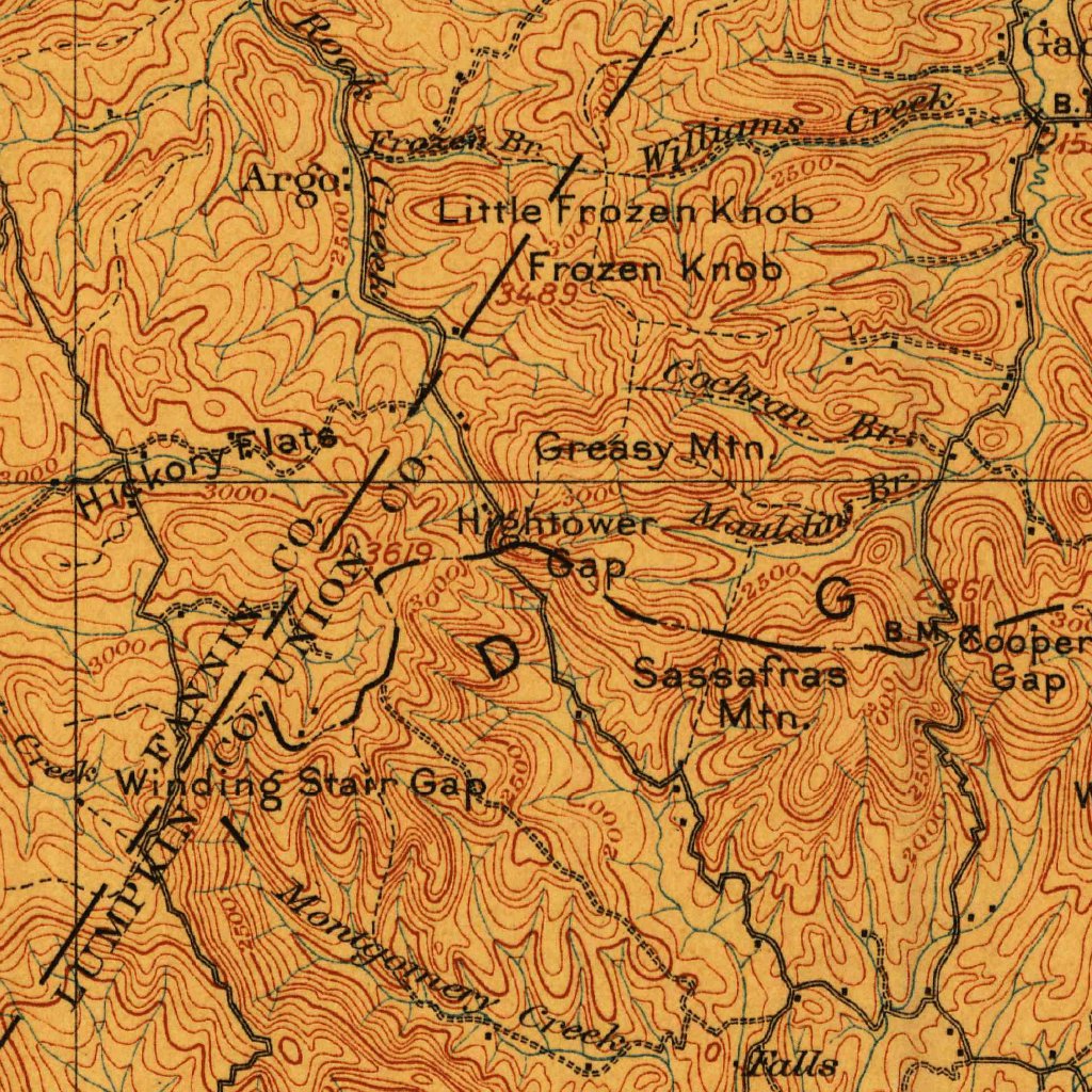 Ellijay, GA-NC-TN (1911, 125000-Scale) Map by United States Geological ...