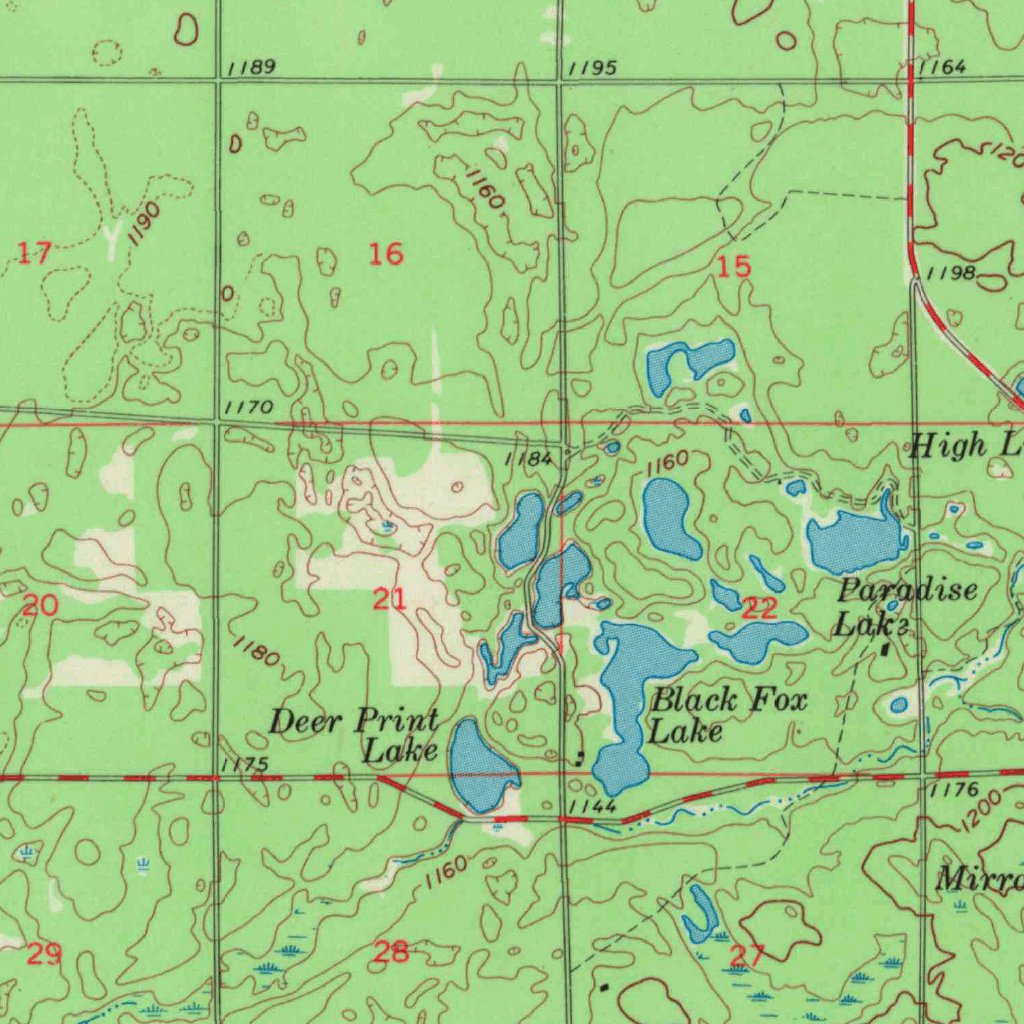 Ellison Lake, WI (1961, 62500-Scale) Map by United States Geological ...