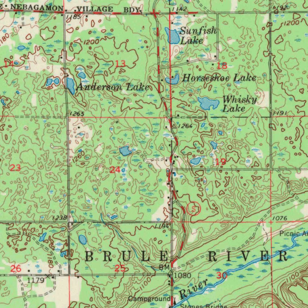 Ellison Lake, WI (1961, 62500-Scale) Map by United States Geological ...