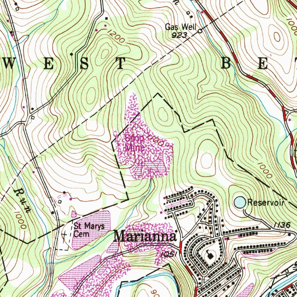 Ellsworth, PA (1954, 24000-Scale) Map by United States Geological ...