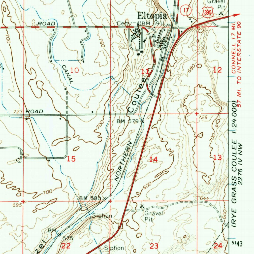 Eltopia, WA (1965, 62500-Scale) Map by United States Geological Survey ...