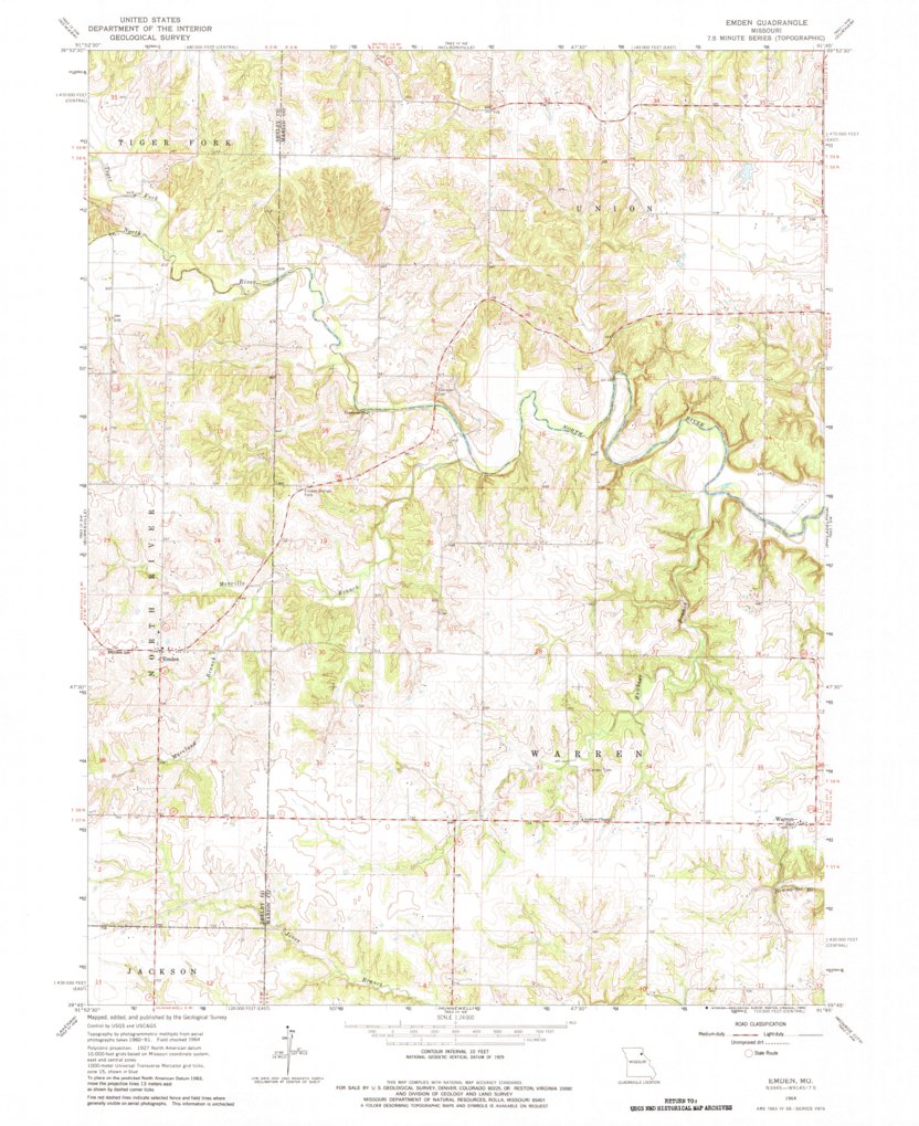 Emden, MO (1964, 24000-Scale) Map by United States Geological Survey ...