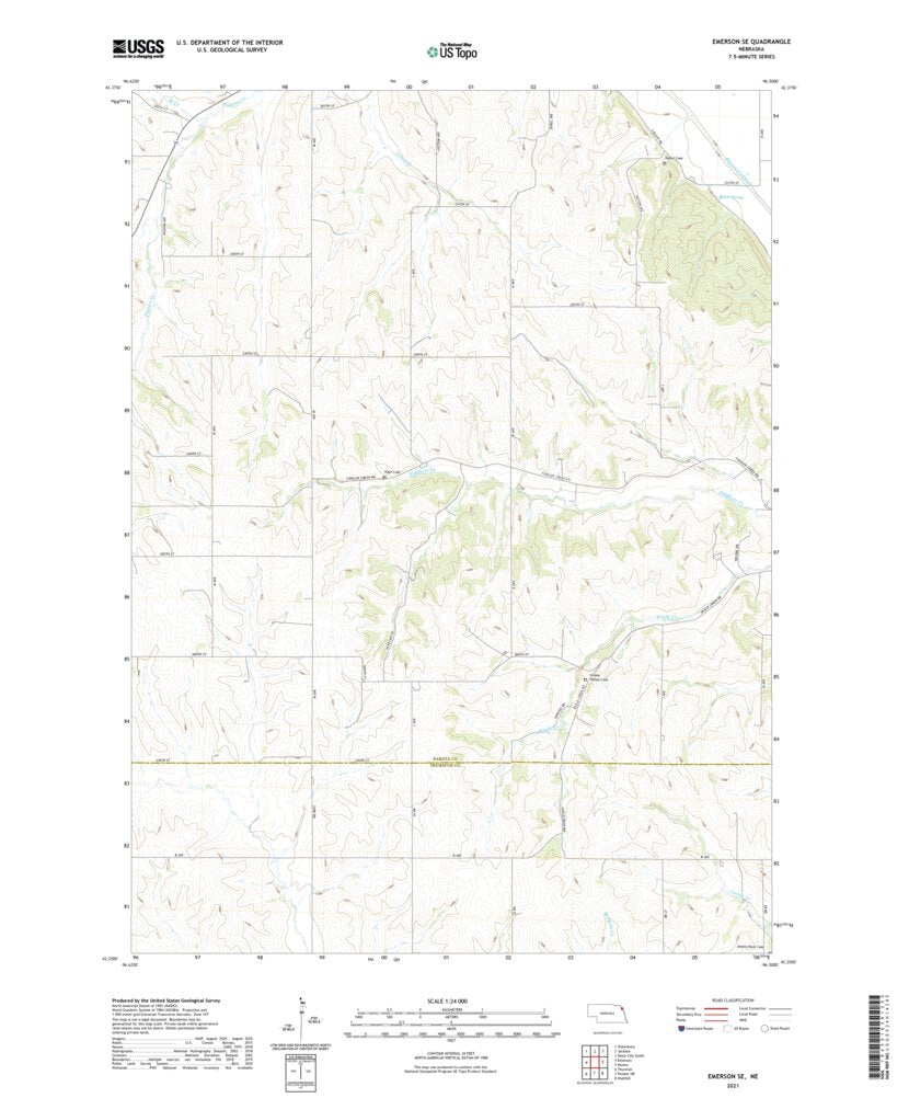 Emerson SE, NE (2021, 24000-Scale) Map by United States Geological ...