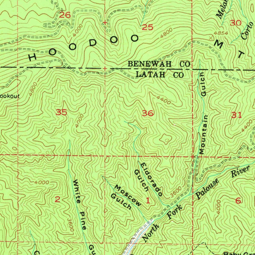 Emida, ID (1957, 62500-Scale) Map by United States Geological Survey ...