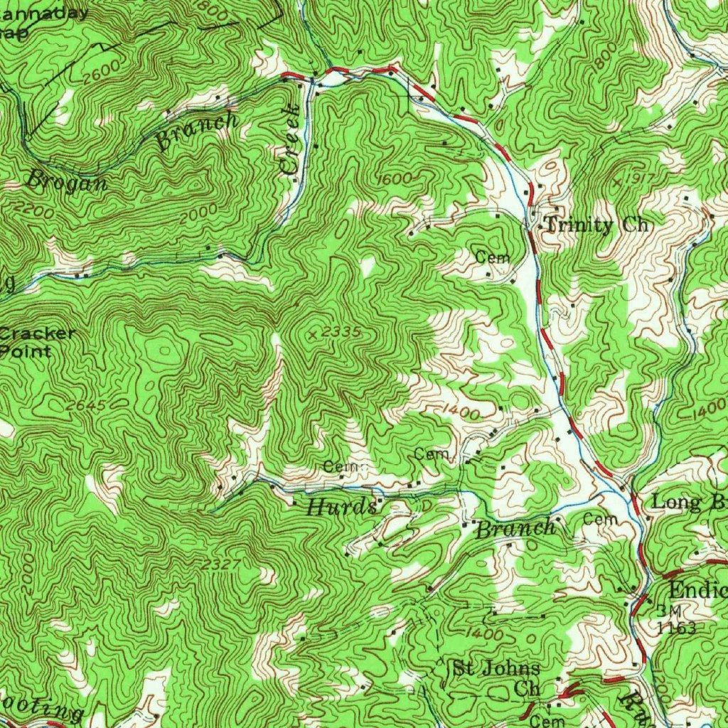 Endicott, VA (1957, 62500-Scale) Map by United States Geological Survey ...