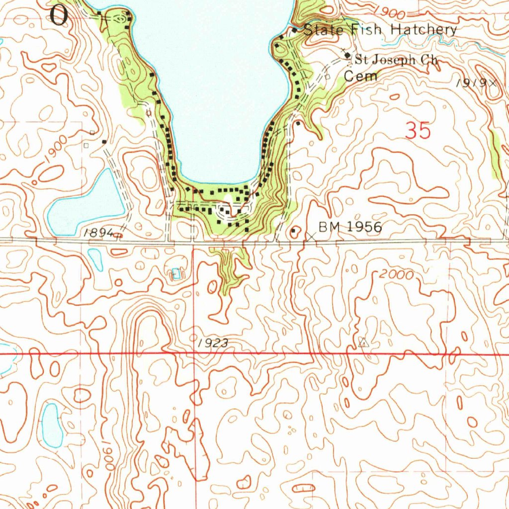 Enemy Swim Lake West, SD (1970, 24000-Scale) Map by United States ...