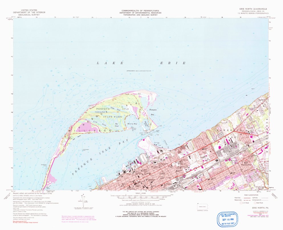 Erie North, PA (1957, 24000-Scale) Map by United States Geological ...
