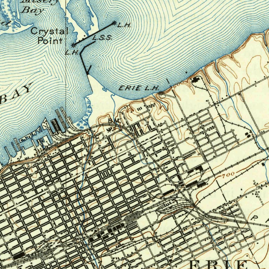Erie, PA (1900, 62500-Scale) Map by United States Geological Survey ...