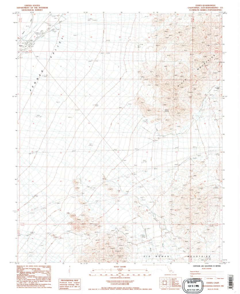 Essex, CA (1985, 24000-Scale) Map by United States Geological Survey ...