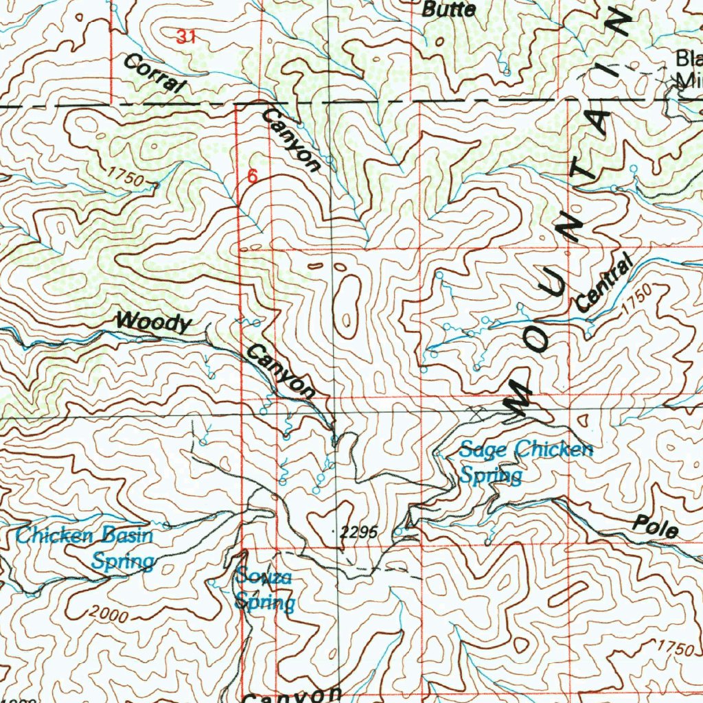 Eugene Mountains, NV (1985, 100000-Scale) Map by United States ...
