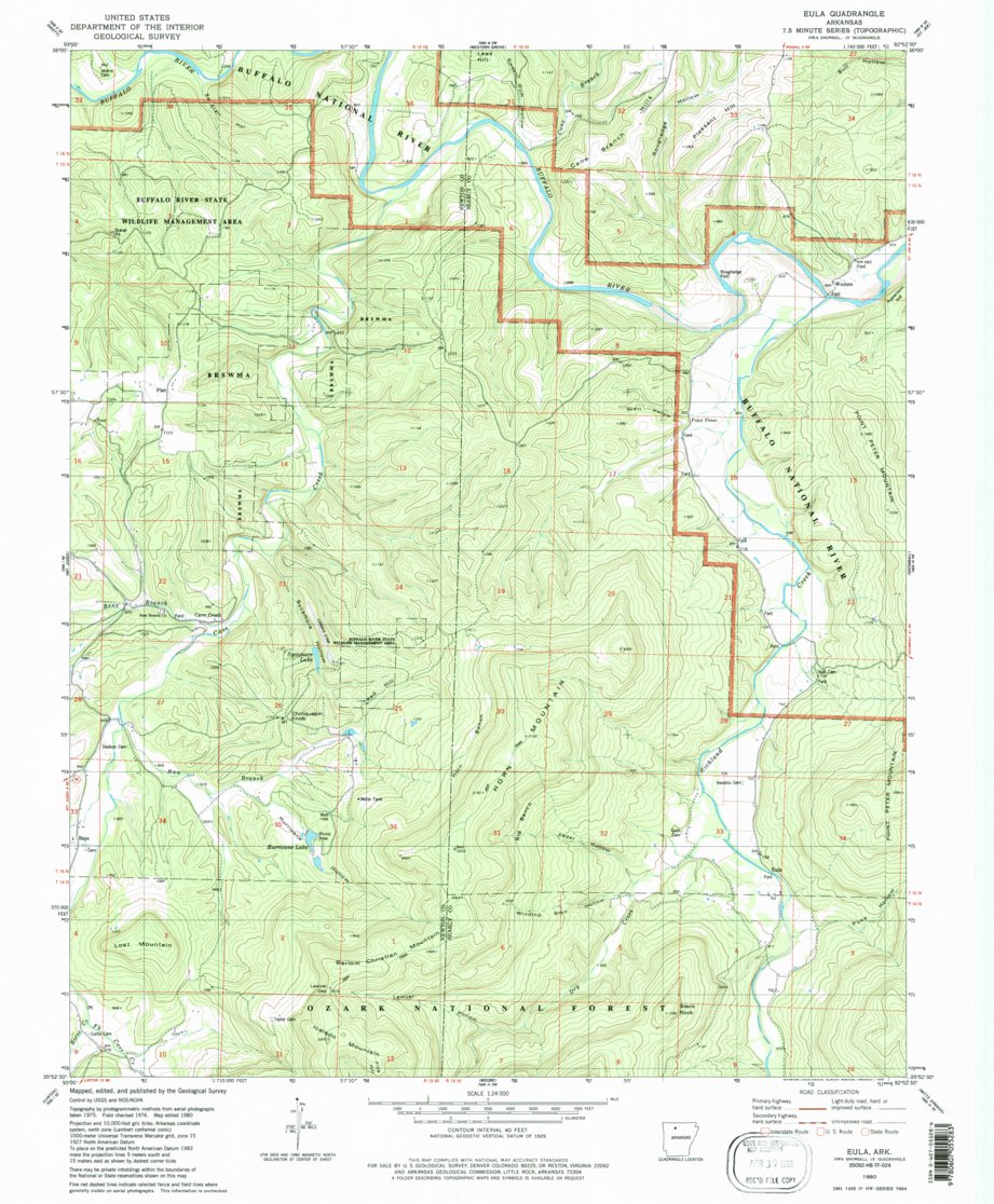Eula, AR (1980, 24000-Scale) Map by United States Geological Survey ...