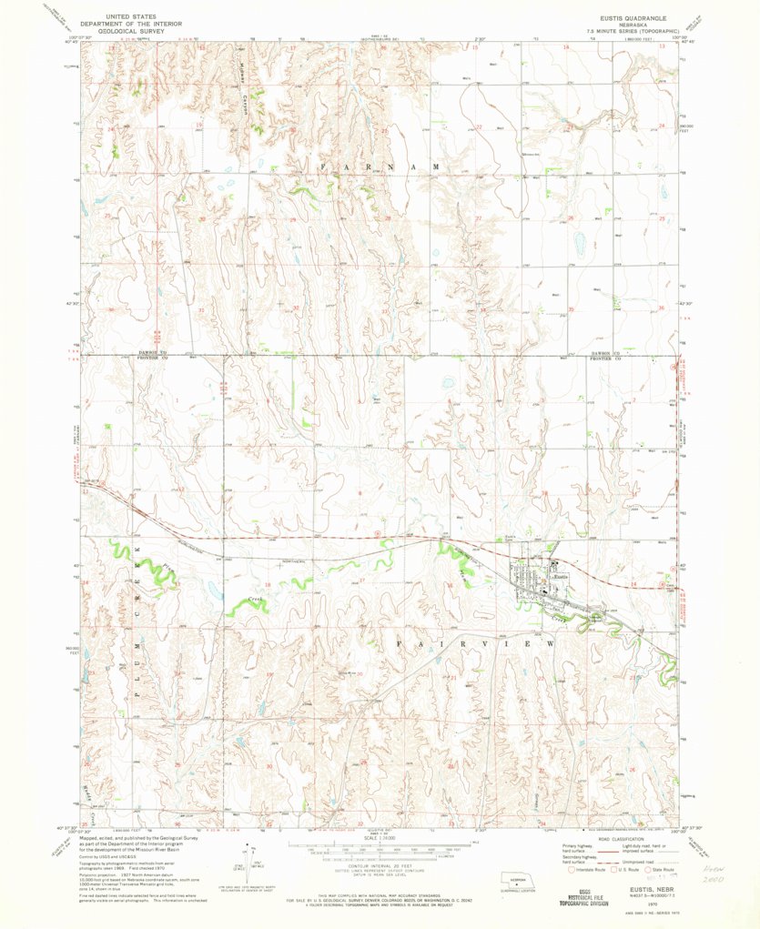 Eustis, NE (1970, 24000-Scale) Map by United States Geological Survey ...