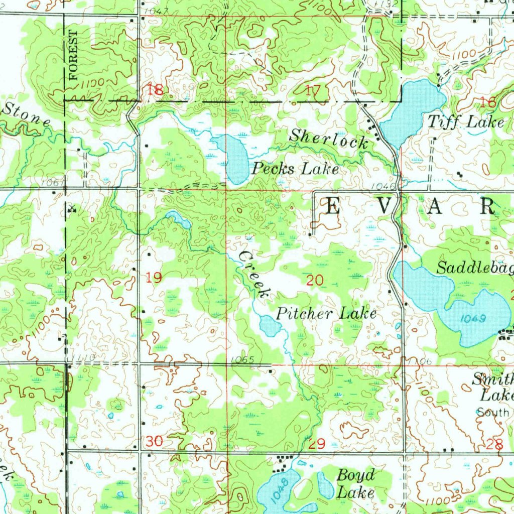 Evart, MI (1959, 62500-Scale) Map by United States Geological Survey ...