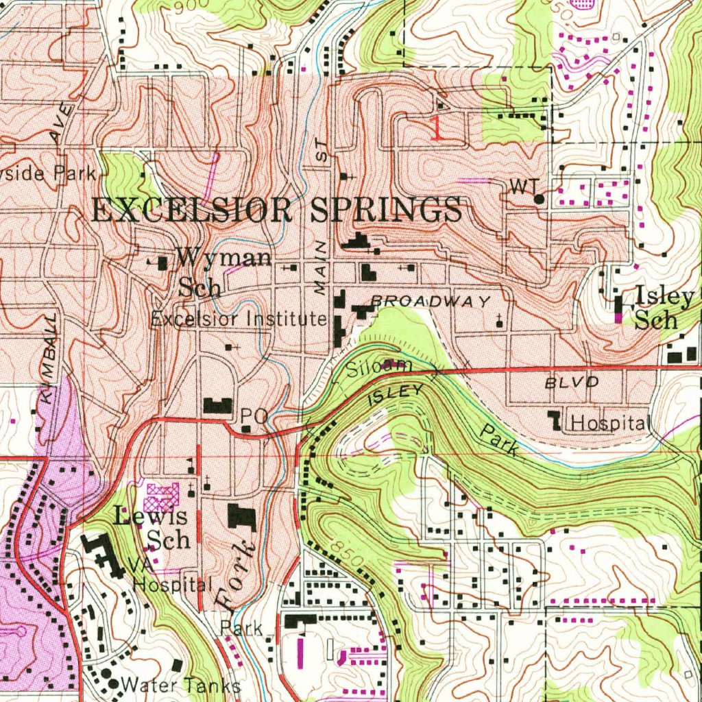 Excelsior Springs, MO (1957, 24000-Scale) Map by United States ...
