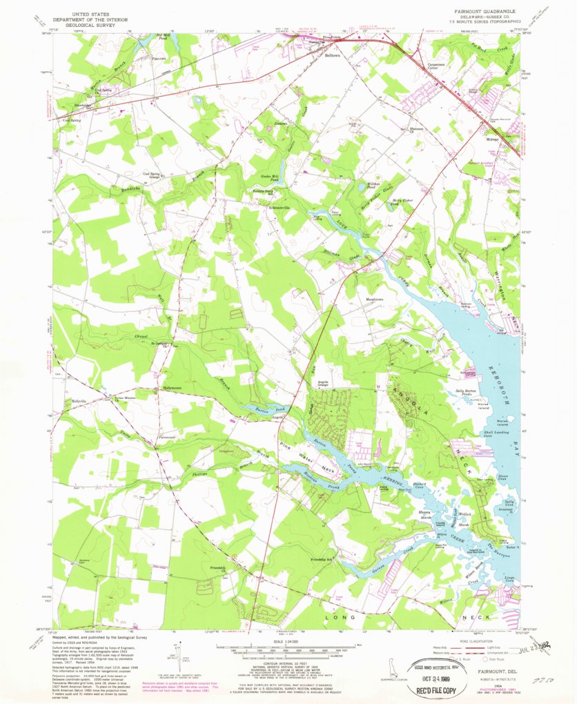 Fairmount, DE (1954, 24000-Scale) Map by United States Geological ...