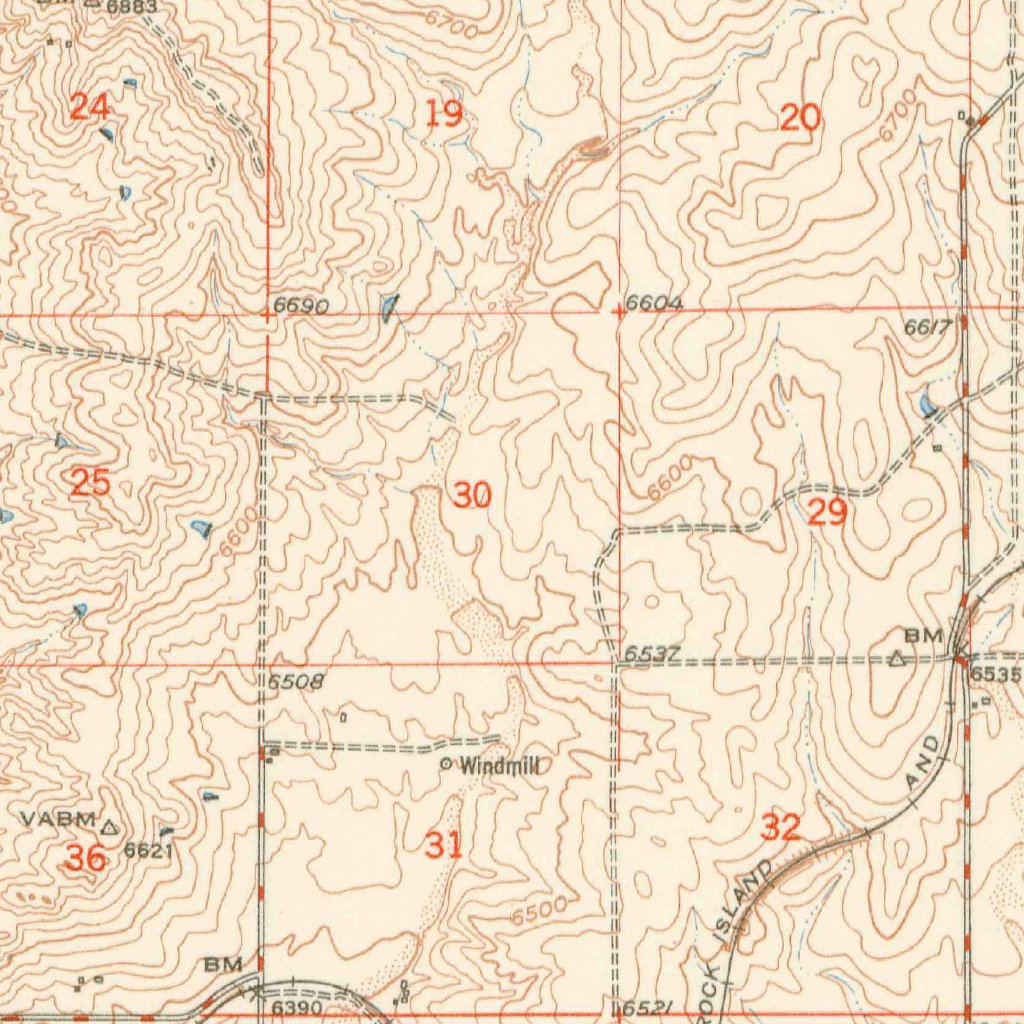 Falcon, CO (1951, 62500-Scale) Map by United States Geological Survey ...