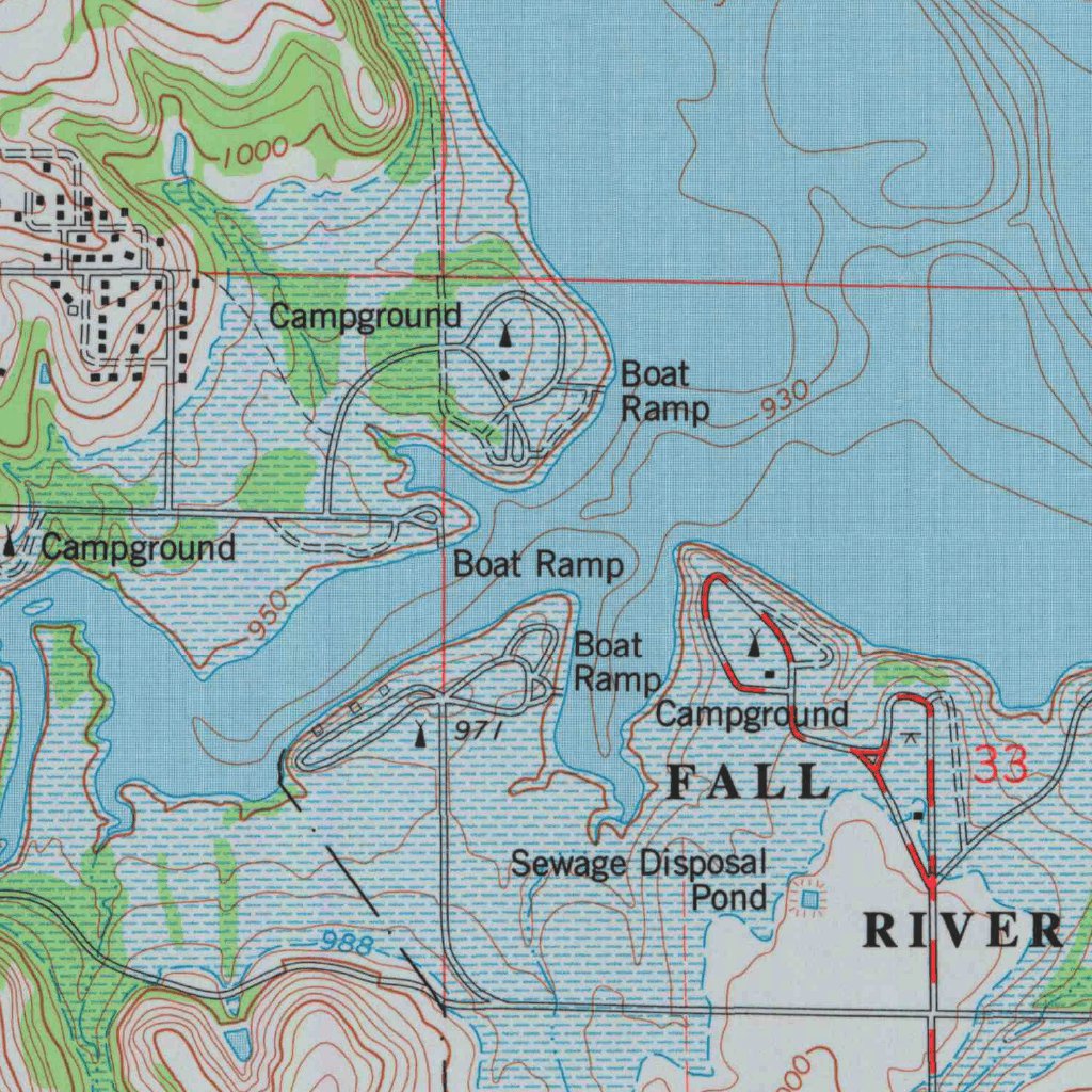 Fall River Lake, KS (1975, 24000-Scale) Map by United States Geological ...