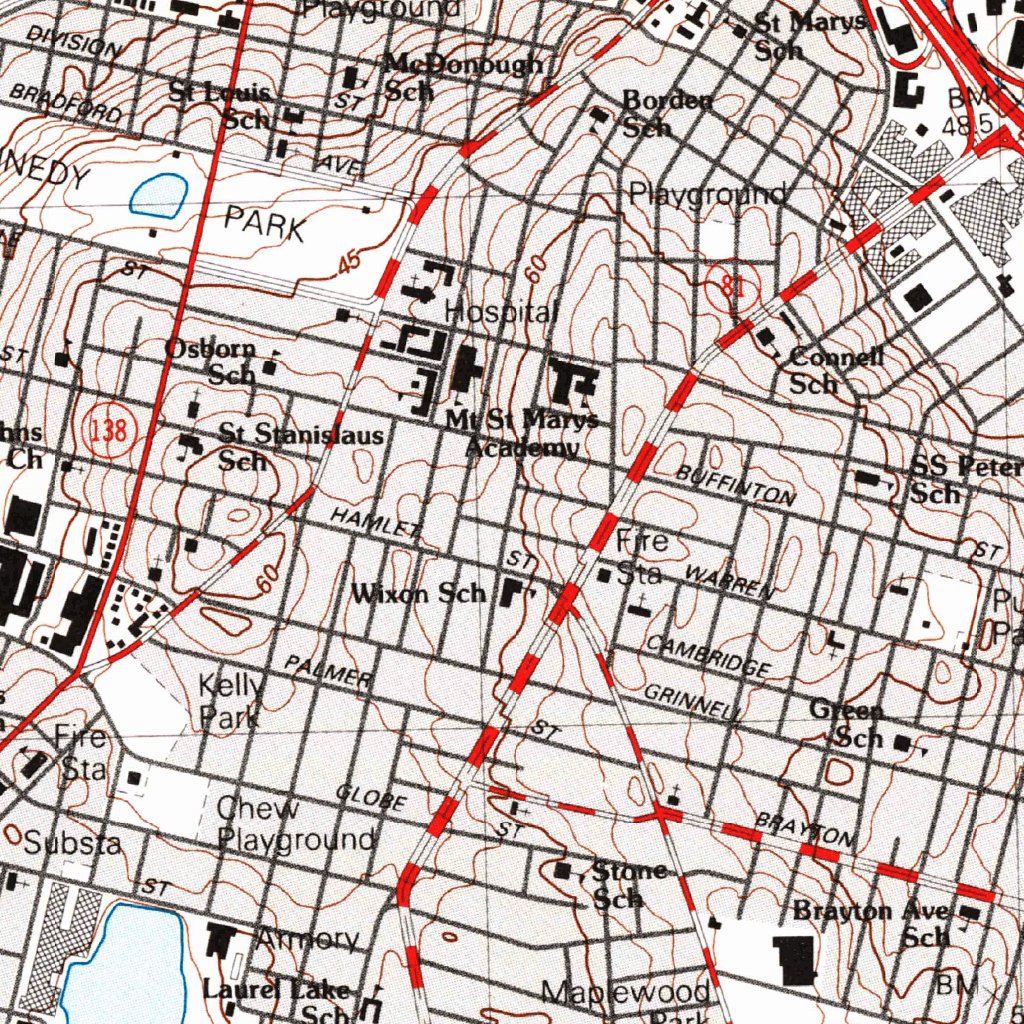 Fall River, MA-RI (1985, 25000-Scale) Map by United States Geological ...