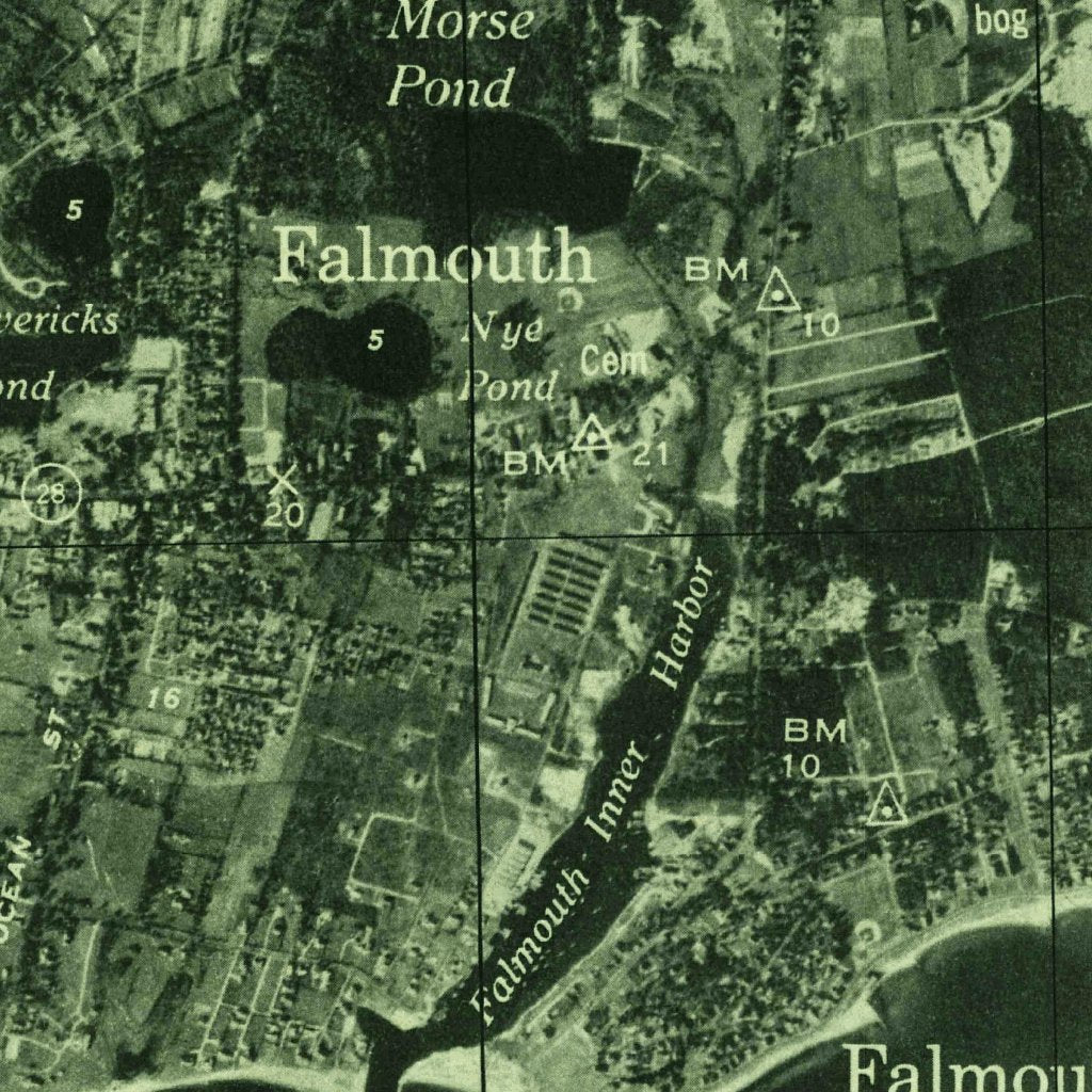 Falmouth, MA (1949, 25000-Scale) Map by United States Geological Survey ...
