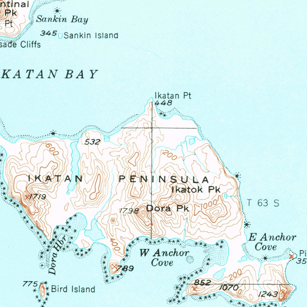 False Pass, AK (1949, 250000-Scale) Map by United States Geological ...