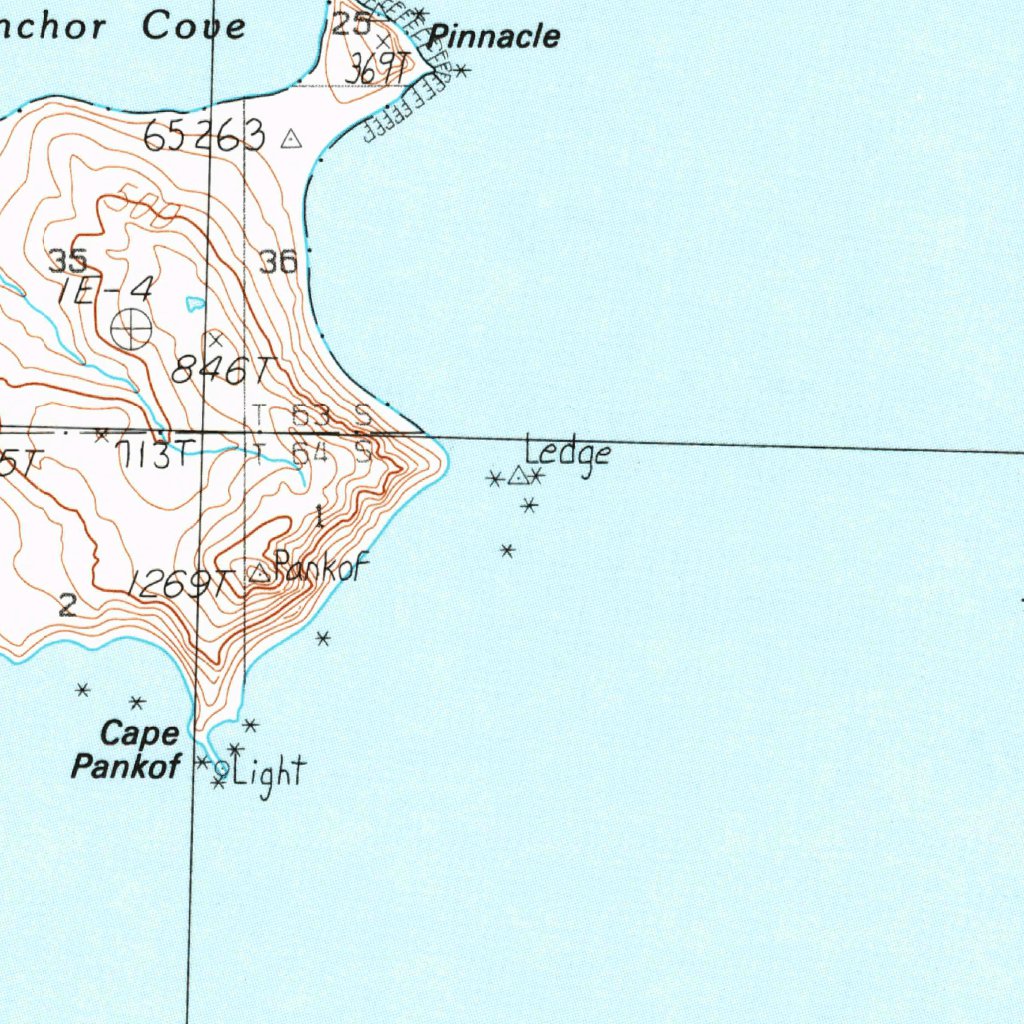 False Pass C-4, AK (1989, 63360-Scale) Map by United States Geological ...