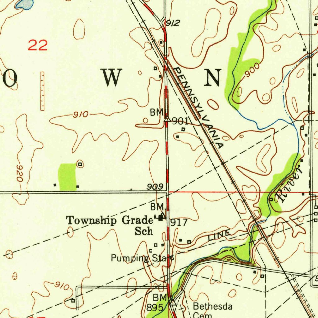 Fayette, IN (1953, 24000-Scale) Map by United States Geological Survey ...