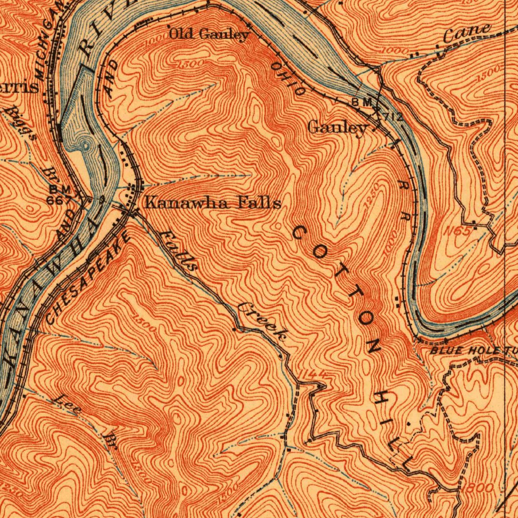 Fayetteville, WV (1910, 62500-Scale) Map by United States Geological ...