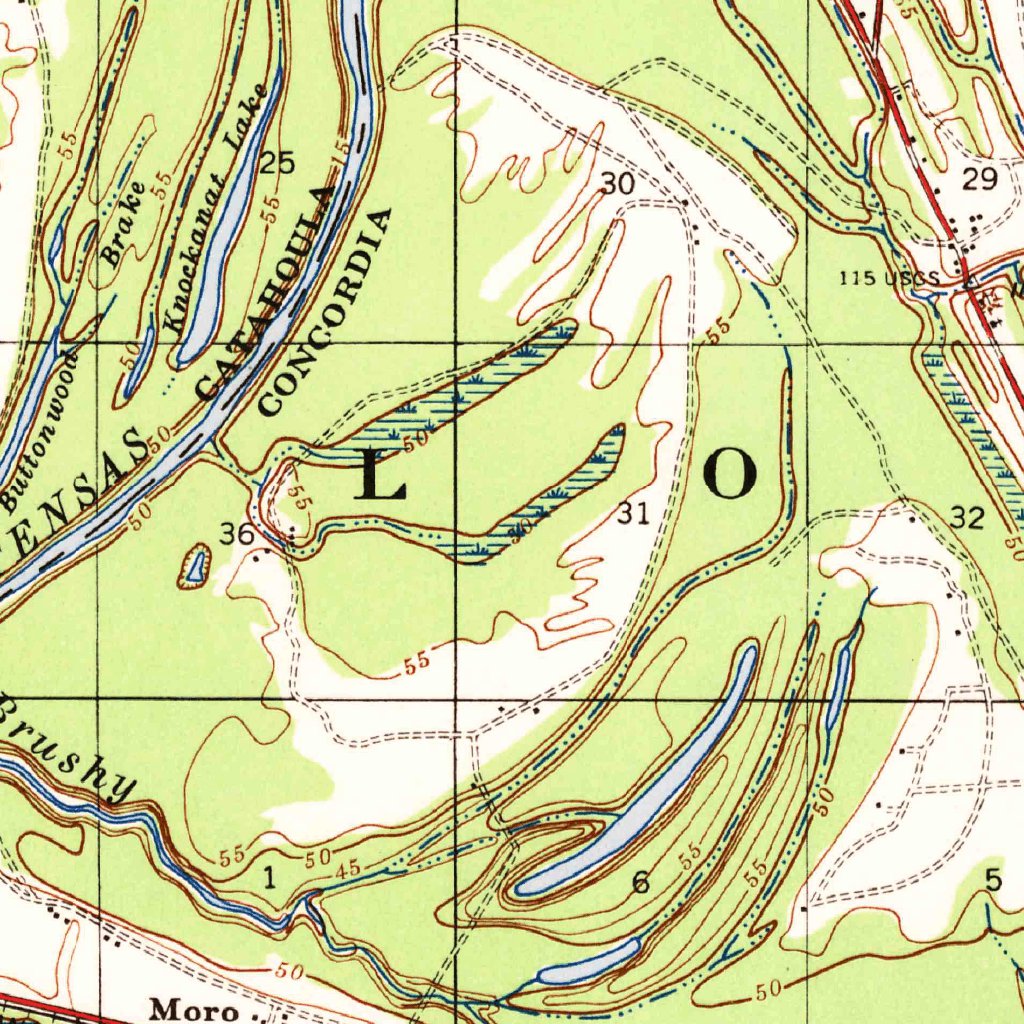 Ferriday, LA-MS (1939, 62500-Scale) Map by United States Geological ...