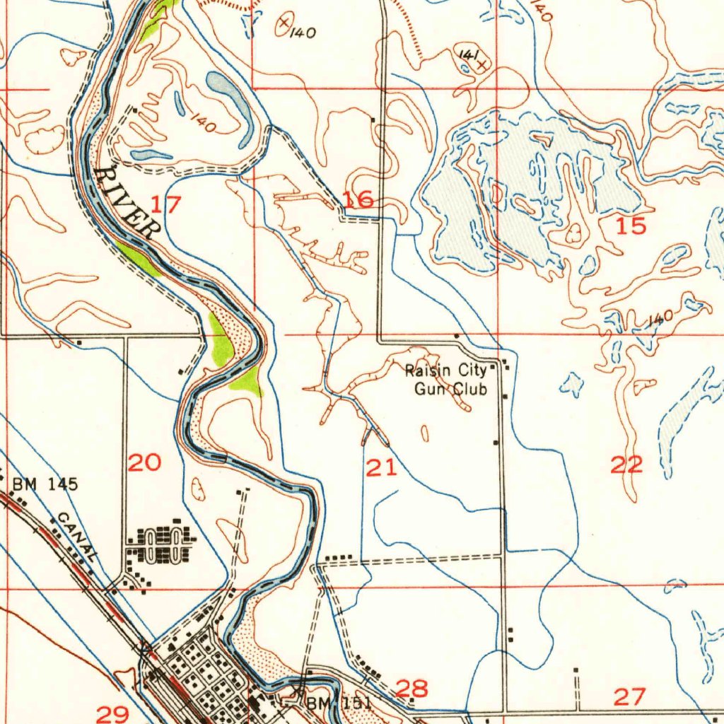 Firebaugh, CA (1946, 62500-Scale) Map by United States Geological ...