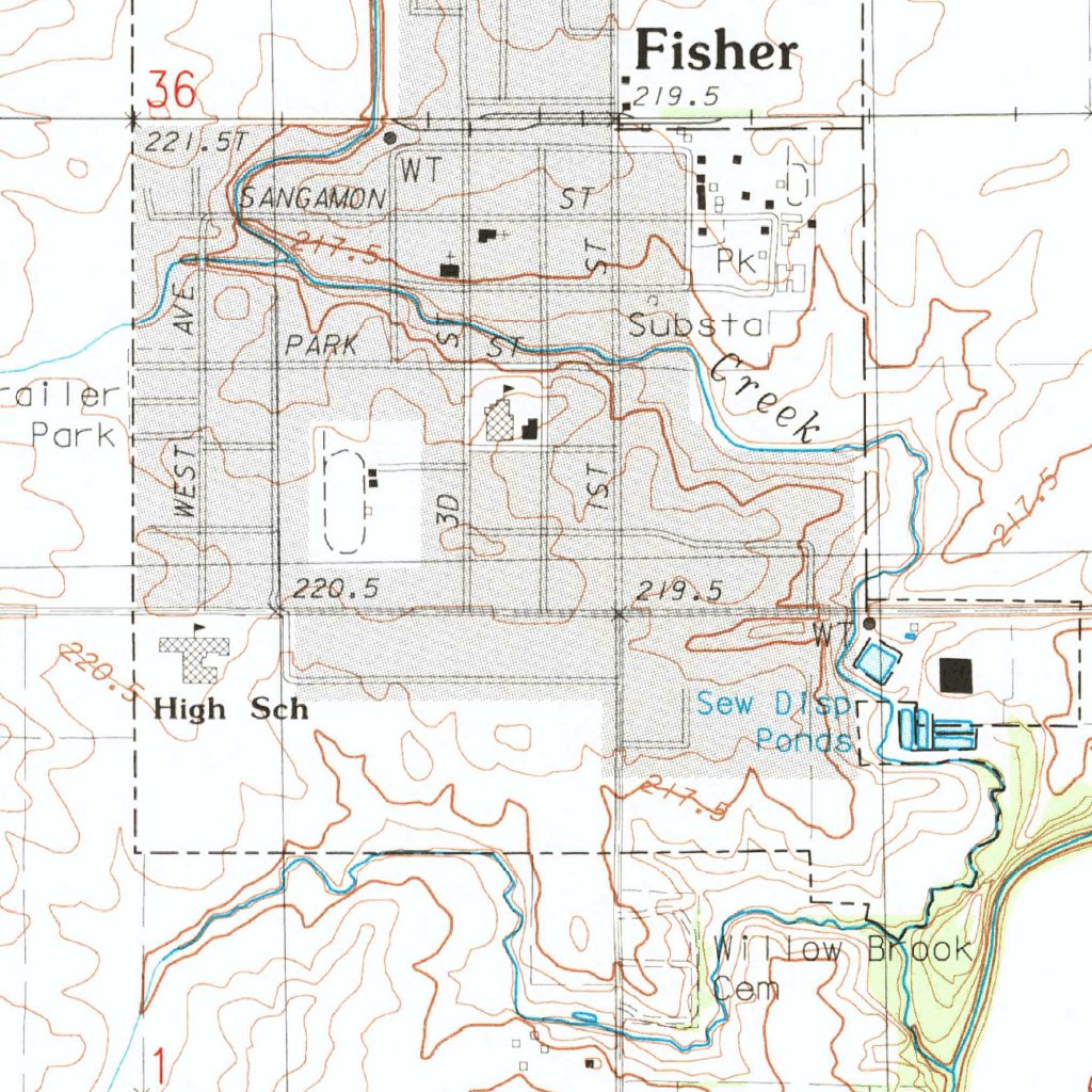 Fisher, IL (1983, 24000-Scale) Map by United States Geological Survey ...