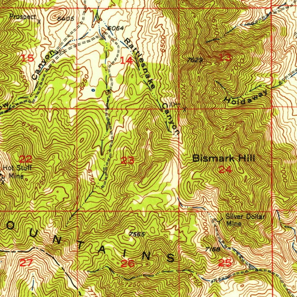 Five Mile Pass, UT (1947, 62500-Scale) Map by United States Geological ...