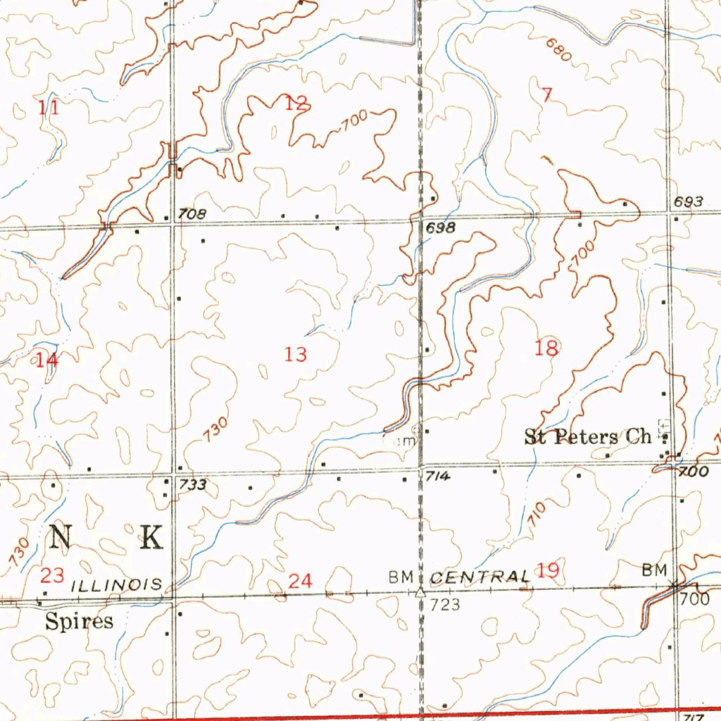 Flanagan, IL (1958, 62500-Scale) Map by United States Geological Survey ...