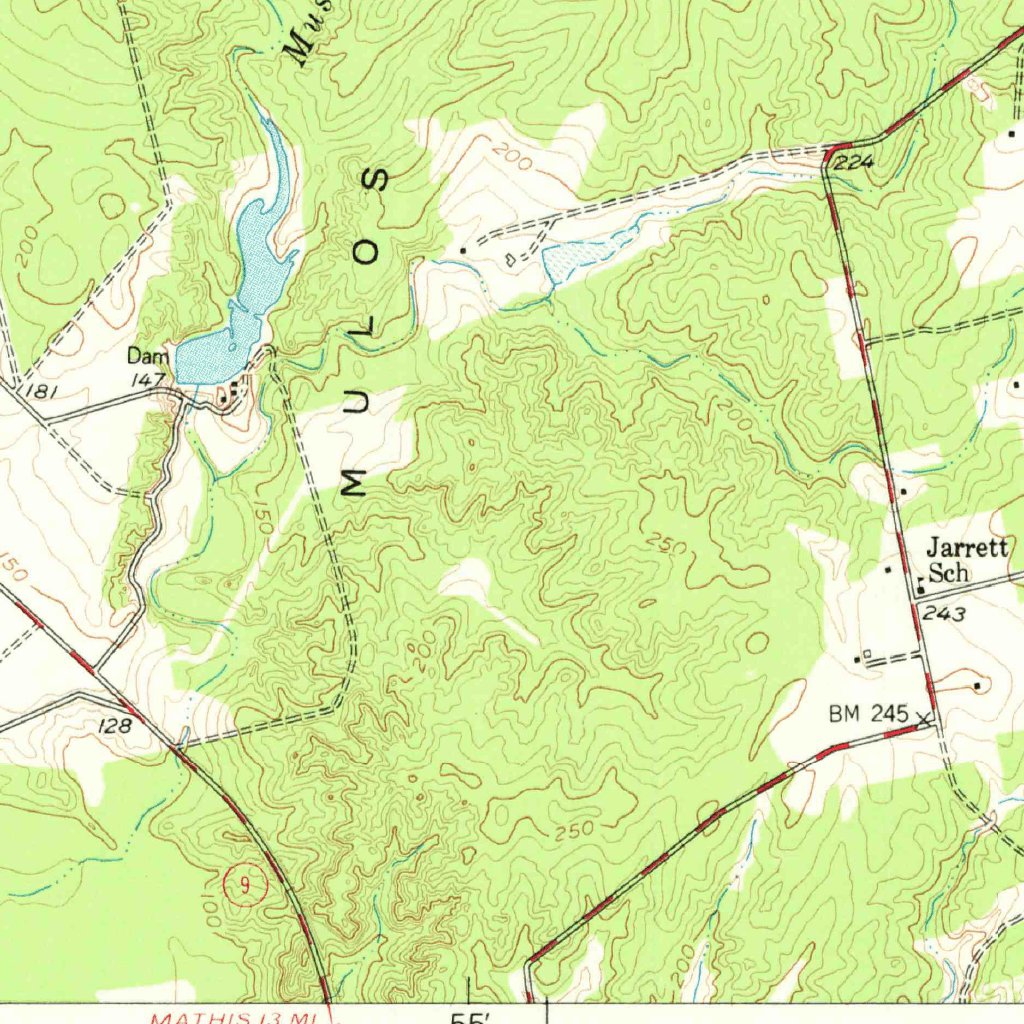 Fleming, TX (1954, 62500-Scale) Map by United States Geological Survey ...