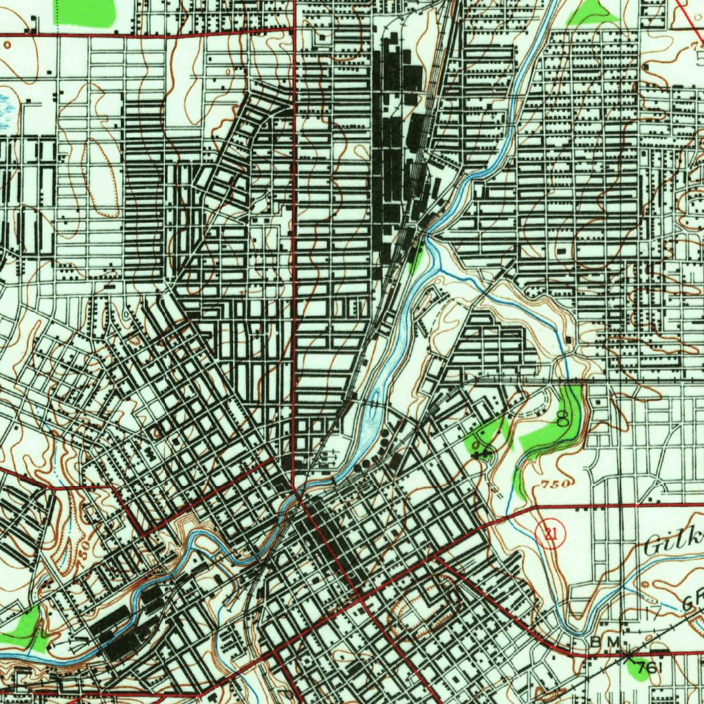 Flint, MI (1920, 62500-Scale) Map by United States Geological Survey ...