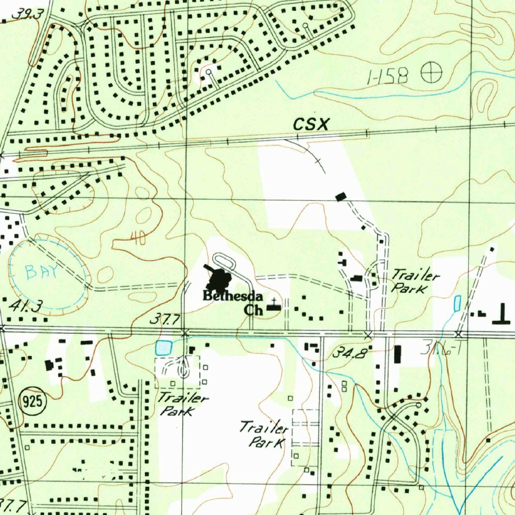 Florence East, SC (1986, 24000-Scale) Map by United States Geological ...