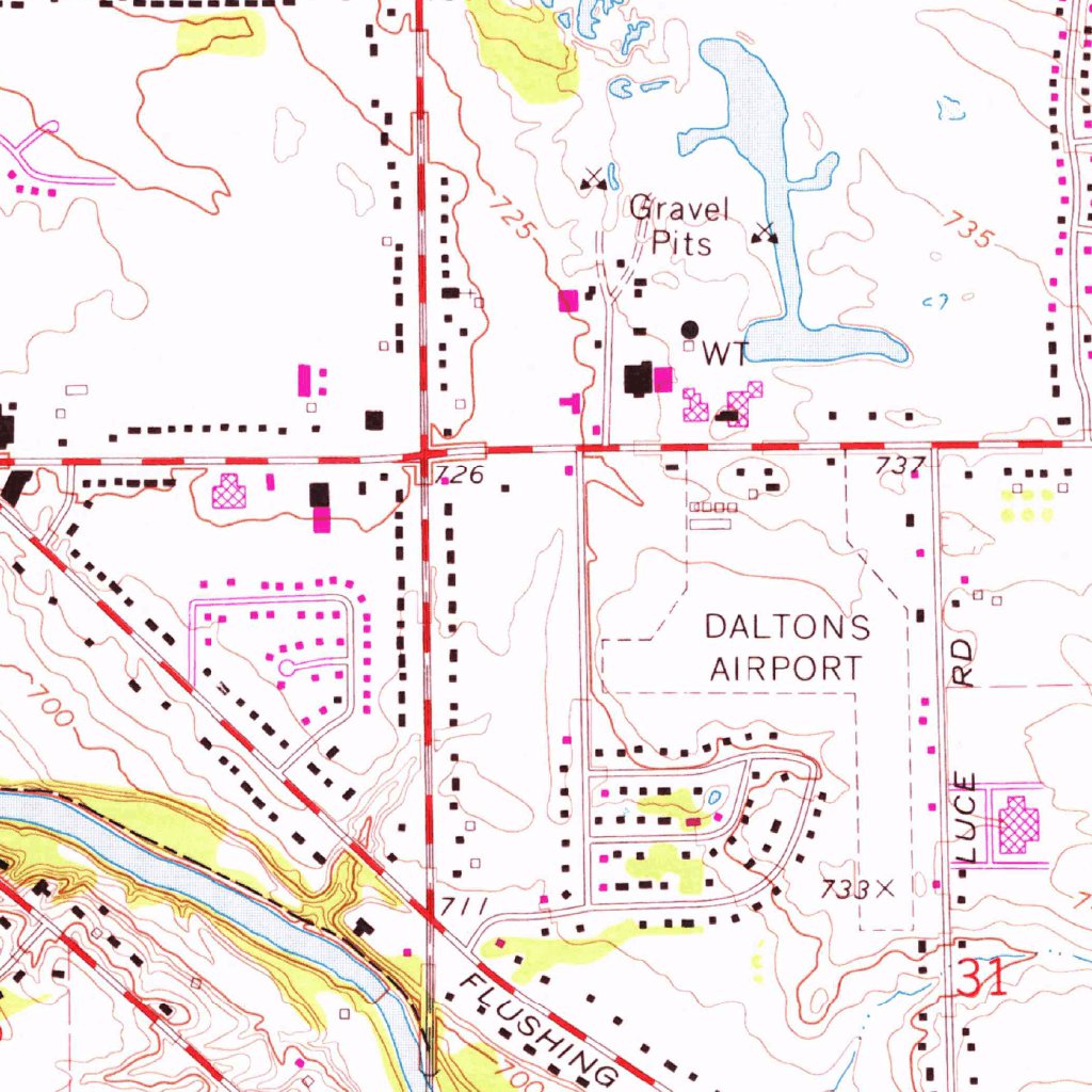 Flushing, MI (1975, 24000-Scale) Map by United States Geological Survey ...